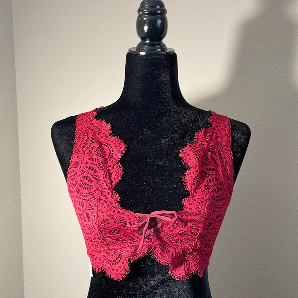 Red Lace Victoria’s Secret Bralette - Gem